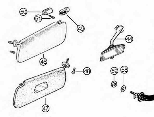 VW TYPE 3 1961-1967 SUN VISOR CLIPS NOTCHBACK SQUAREBACK FASTBACK | eBay