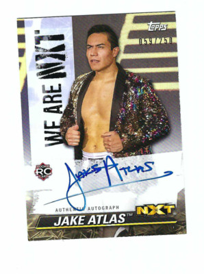 JAKE ATLAS 2021 TOPPS WWE NXT ON CARD ROOKIE AUTO /250 | eBay