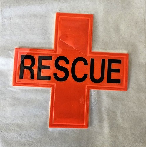 Highly Reflective "RESCUE" Orange Search and Rescue patch for K-9 and SAR TEAMs | eBay