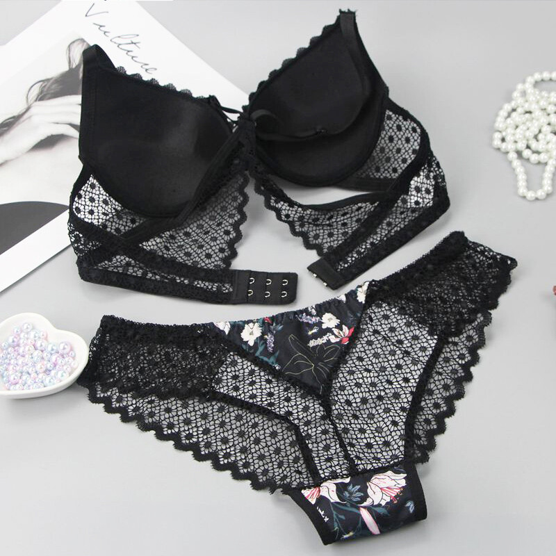 Sexy Spitze Gepolsterter Balkon Bh Set Push Up Dessous Set Slips 32 46
