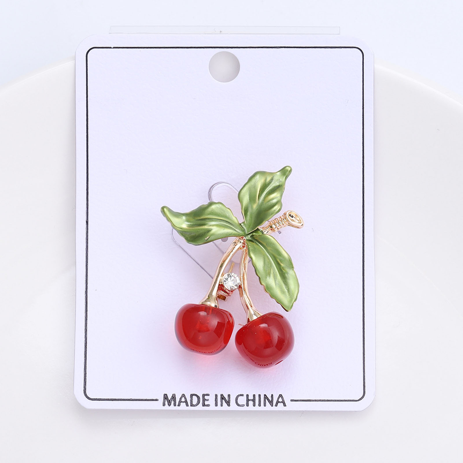 Lapel Pin Exquisite Gift Elegant Cherry Shape Lapel Pin Sturdy | eBay