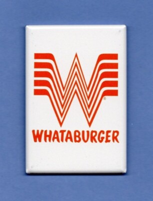 WHATABURGER LOGO *2X3 FRIDGE MAGNET* RESTAURANT HAMBURGER FAST FOOD ...