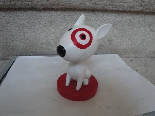 Target Mascot Dog Bullseye Bobblehead Halo English Bull Terrier ! | eBay UK