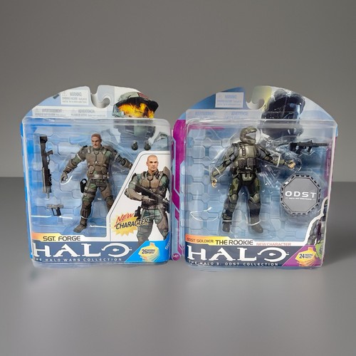 2 Halo Figures - Halo 3 THE ROOKIE Soldier and Halo Wars SGT. FORGE NEW ...