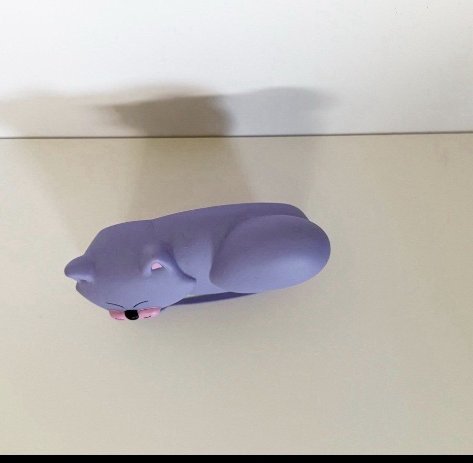 Vintage Lavender Cat Digital Clock Kawaii Desk Alarm Works New Battery ...