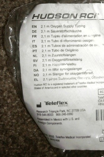 Hudson RCI Oxygen Tubing REF#1115 | eBay