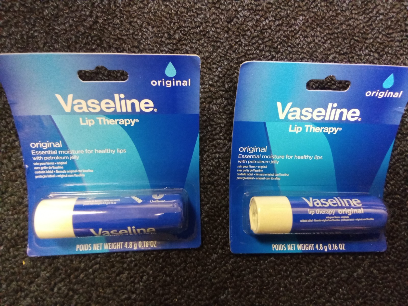 2X VASELINE Lip Balm Therapy ORIGINAL with Petroleum Jelly Lip Balm ...