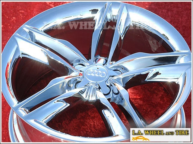 EXCHANGE SET OF 4 CHROME 19" AUDI S5 A5 OEM FACTORY WHEELS RIMS 58828 ...