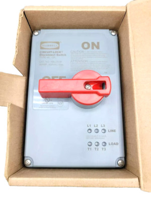 New Hubbell HBLDS3P 30 Amp Circuit Lock Disconnect Switch LED Type 4X ...