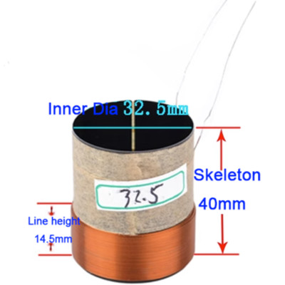 32.5mm Inner Dia 8Ω Woofer Coils White Aluminum Skeleton Bass Speaker ...