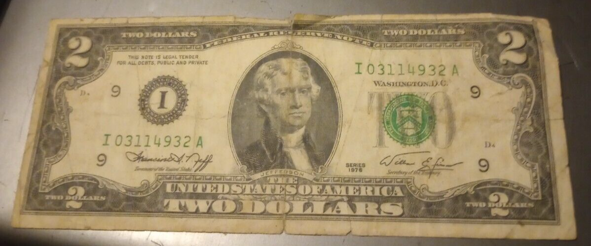 Sequential Two Dollar Bill RARE - Uncirculated, Sequential Serial ...