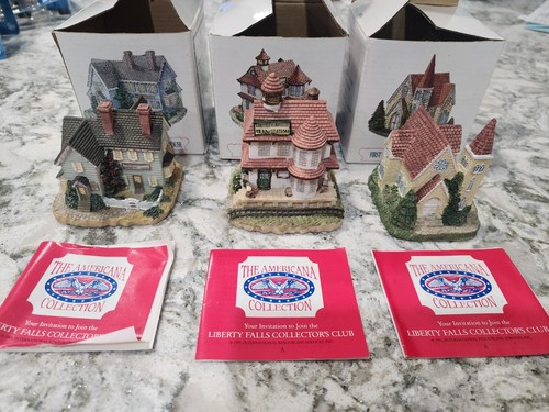 LIBERTY FALLS/THE AMERICANA COLLECTION RESIN HOUSES 1992-93 Lot Of 3 ...