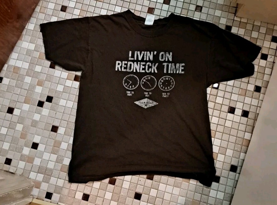 Jeff Foxworthy Tshirt Livin On Redneck Time Size Large Funny T Shirt | eBay