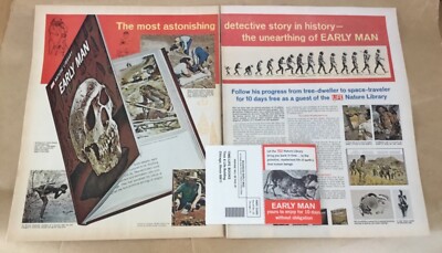 Time Life book set print ad 1971 vintage orig 1970s retro art Early Man ...