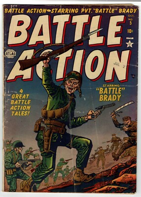 BATTLE ACTION 5 - PRE CODE WAR - JOE MANEELY COVER, 2 STORIES - ATLAS ...