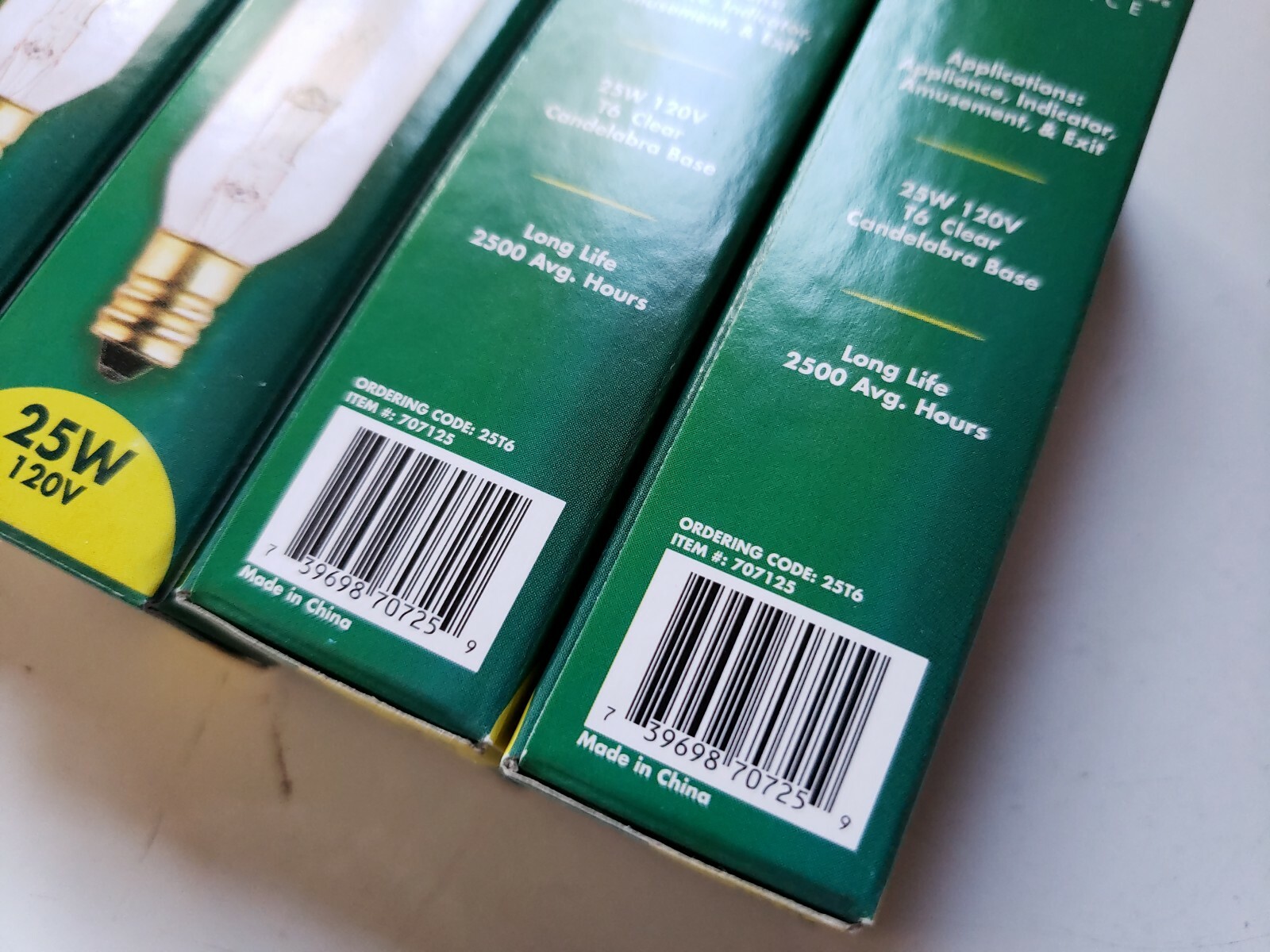 Lot of 5! Bulbrite 707125 Tubular Lamp Bulb 25W, 120V, T6, Clear ...