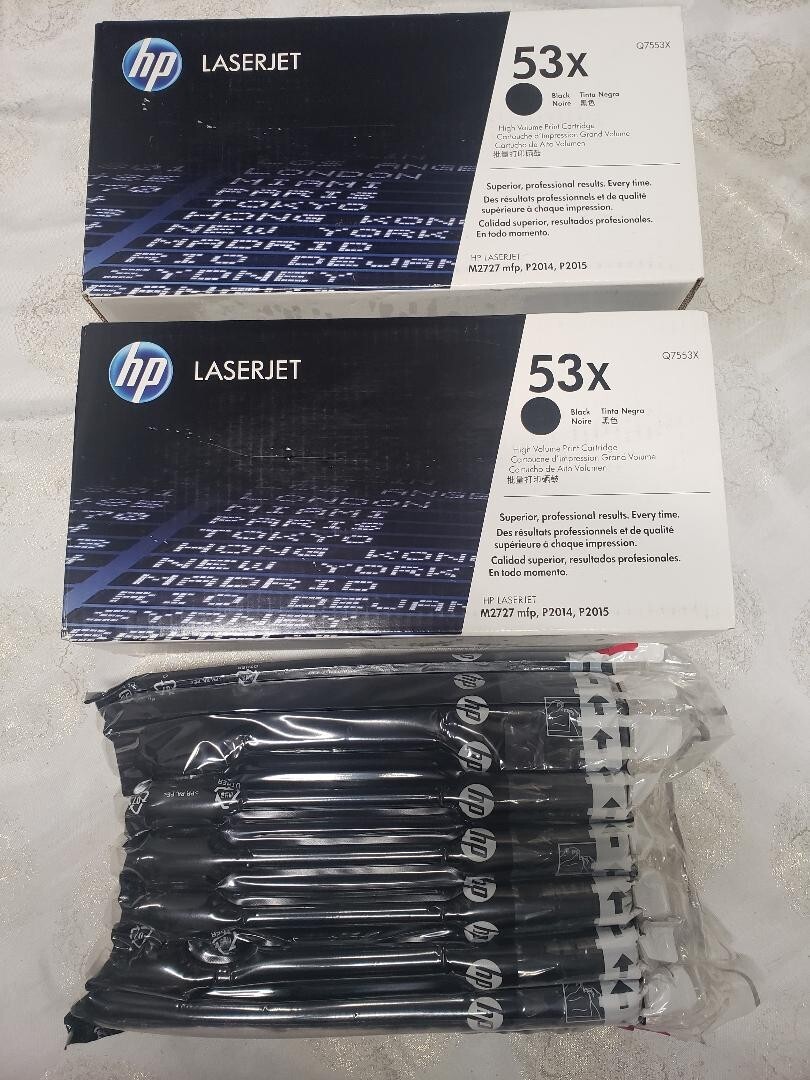 Lot of ( 3 ) HP 53X Q7553X Black High Yield LaserJet Toner Cartridge ...