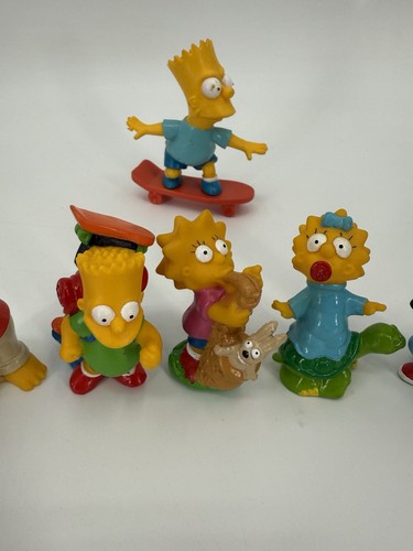 1990 The Simpsons BART HOMER LISA MAGGIE MARGE Pencil Topper Figure ...