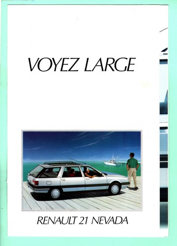 Prospectus Brochure Catalogue RENAULT 21 Nevada R21 04/88 1988 Voiture ...