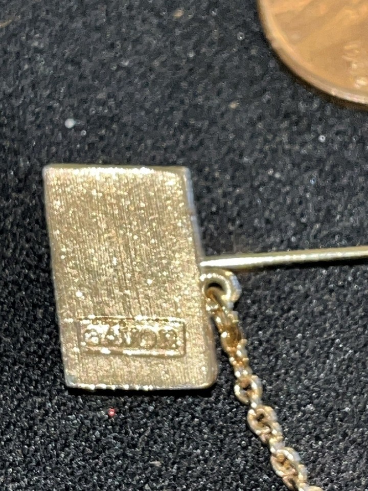 Avon Stick Pin Tie Pin Old Style Rotary Telephone Phone Dangle Chain ...