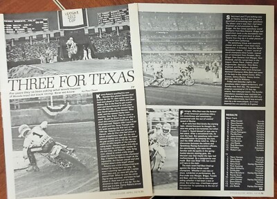 1974 Three for Texas 5p Motorcycle Race Article Kenny Roberts Mark ...