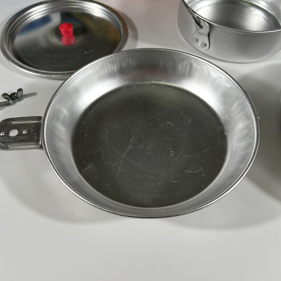 Vintage Seaway Heavy Duty Aluminum 5 Piece Scout Type Mess Kit Cook Set ...