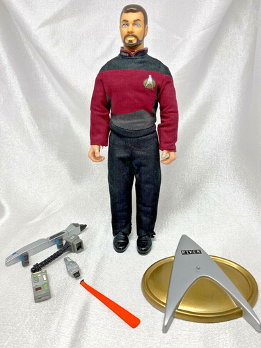 VTG Playmates STAR TREK Riker 1994 ENTREPRISE-D Command Cloth Uniform 9 ...