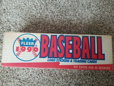FLEER 1990 Baseball Cards Complete Set 672 Cards + 45 Stickers Factory ...