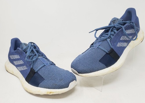 Adidas Mens SenseBoost Go Tech Ink Blue Knit Running Sneakers Shoes ...