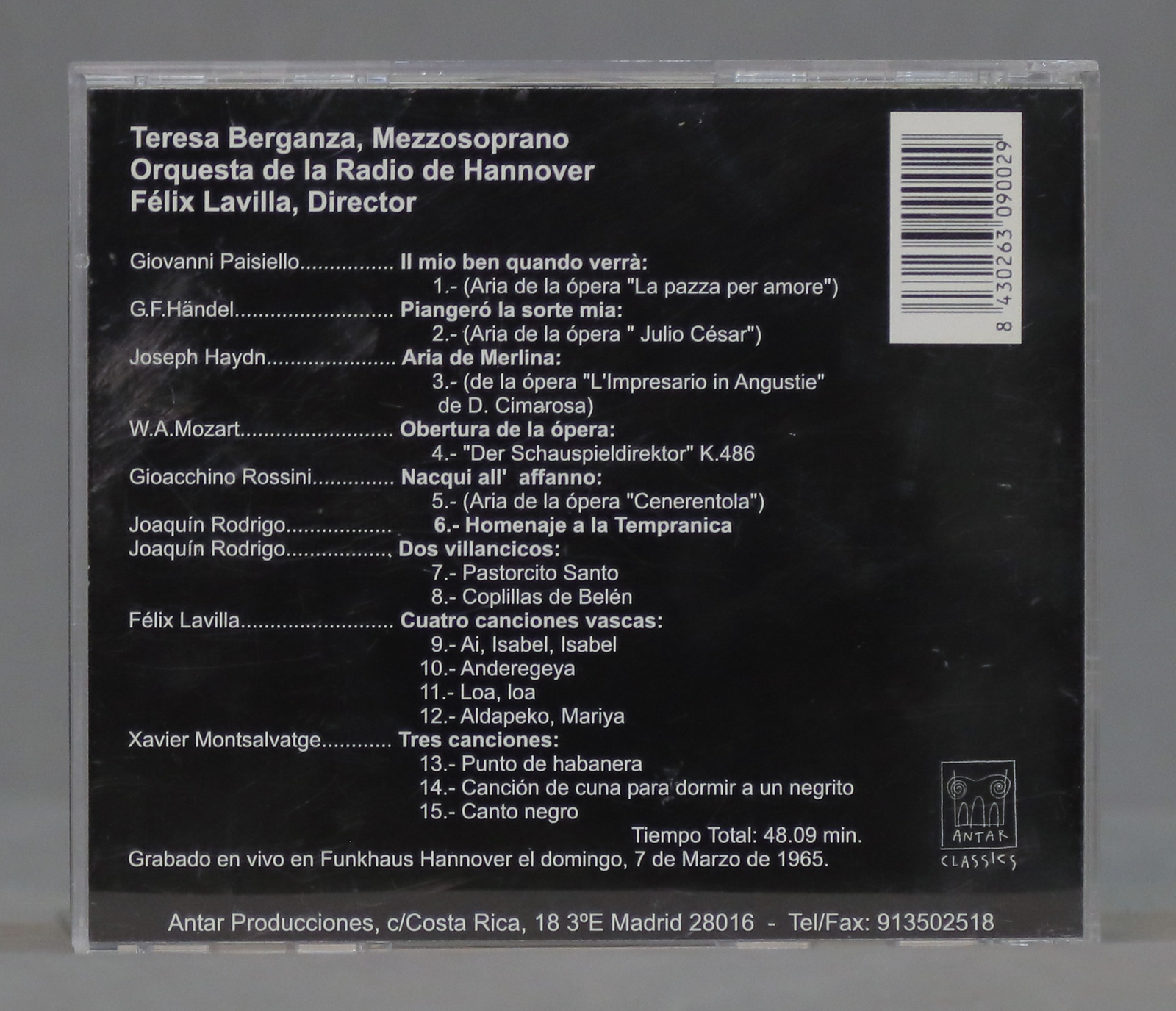 CD. Teresa Berganza – Grandes Recitales | eBay