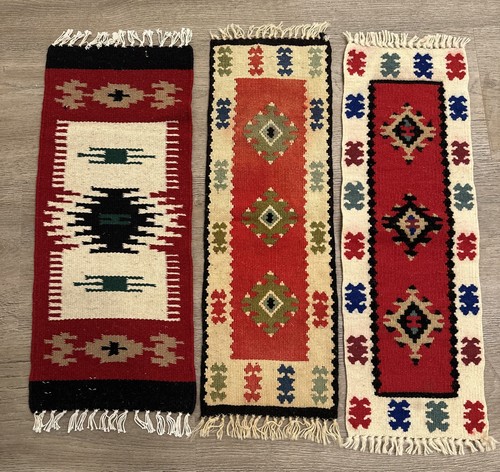 Lot of Hand Knotted Vintage Turkish Kilim Kilm Wool Area Rug | eBay
