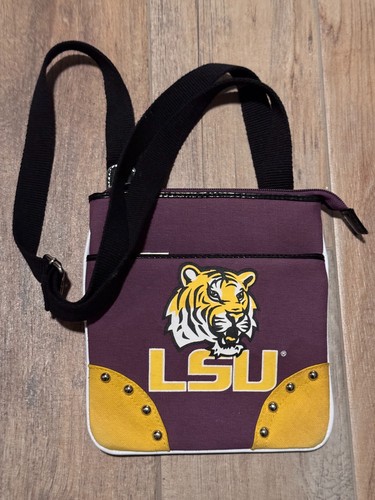 LSU Tigers Louisiana State University Crossbody Bag Purse Purple | eBay