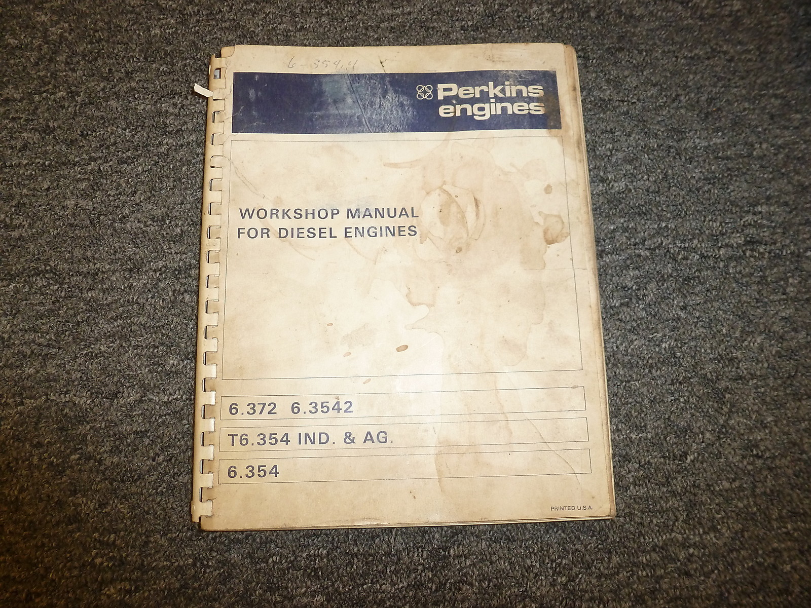 Perkins 6.372 6.3542 T6.354 6.354 Diesel Engine Shop Service Repair ...