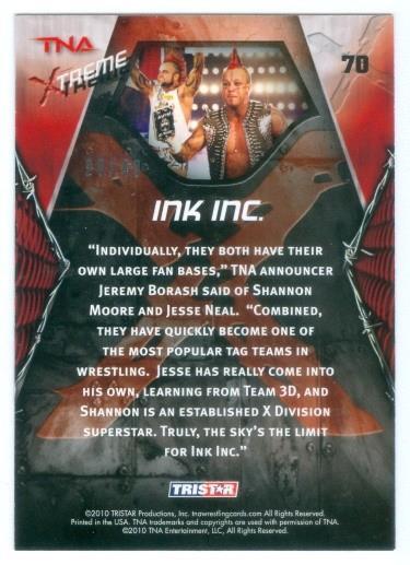INK INC MOORE & NEAL "SILVER PARALLEL BASE #70 /40" TRISTAR TNA XTREME ...