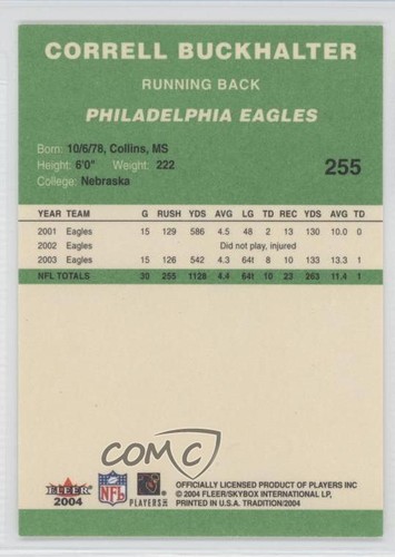 2004 Fleer Tradition - Green #255 Correll Buckhalter for sale online | eBay