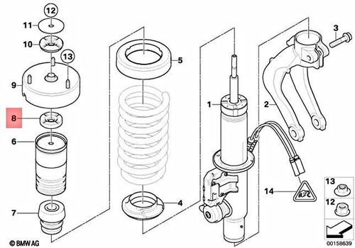 One New Genuine Suspension Strut Mount Front 31336778108 for BMW X5 X6 ...