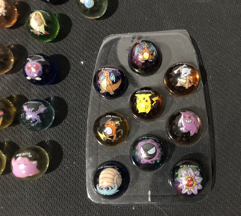 Pokémon Marbles Pouches + Launcher Pikachu Charizard Gengar Dragonite ...