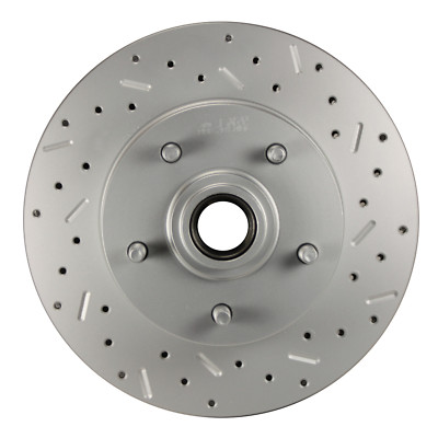 LEED Brakes -5514 RCDS Cross drilled slotted front rotor GM single ...
