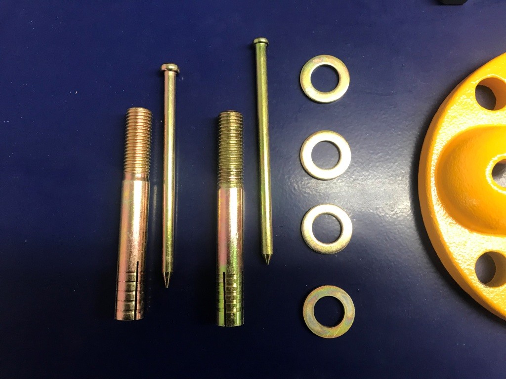 AUTO BODY FLOOR SYSTEM ANCHOR POT SET WITH 4 SLOTS BOLTS INCLUDED | eBay