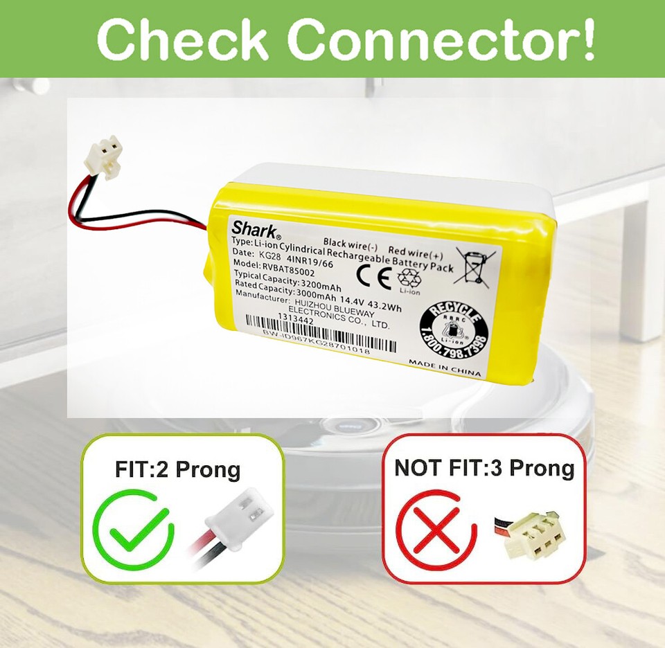 Original Li-ion Battery Replacement for Shark Robot Vacuum Cleaner | eBay
