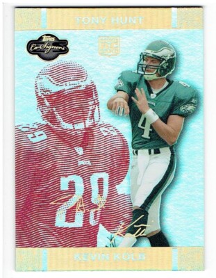 Kevin Kolb & Tony Hunt 2007 Topps Co-Signers Changing Faces Hologold ...
