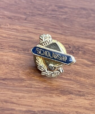 Scholarship Gold Tone Collectors Metal Travel Lapel Pin | eBay