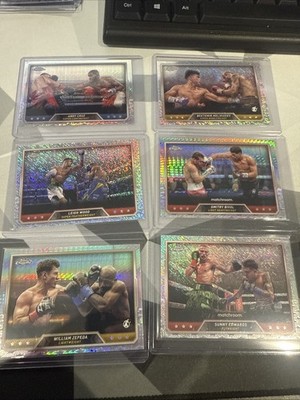6 X Topps Chrome Boxing Cards Bivol Edwards Leigh Wood Andy Cruz Zepada ...