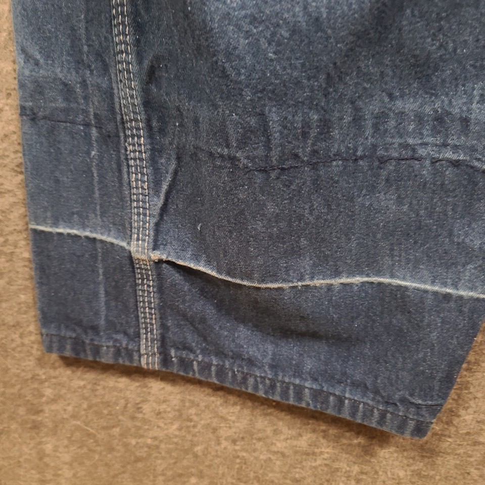 Red Kap Men's Bib Denim Overall size 50x32 Work Uniform Denim Altered ...