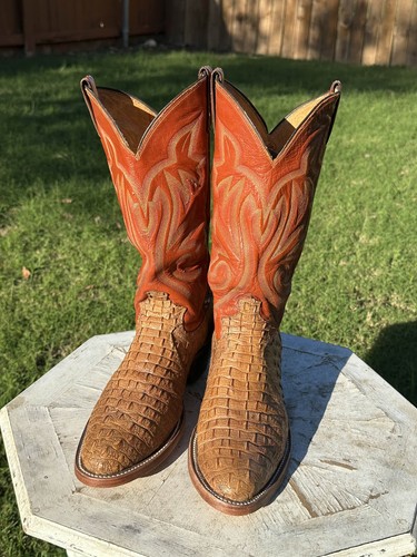 Justin Hornback Lizard Cowboy Boots size 10B | eBay