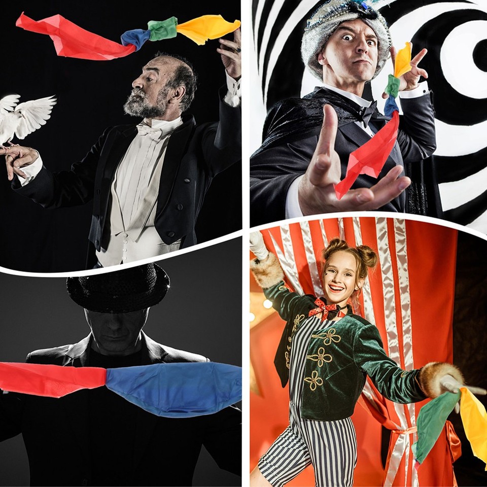 6 Pcs Magician Scarves Bulk Stage Performance Scarf Scarfs Color Change ...