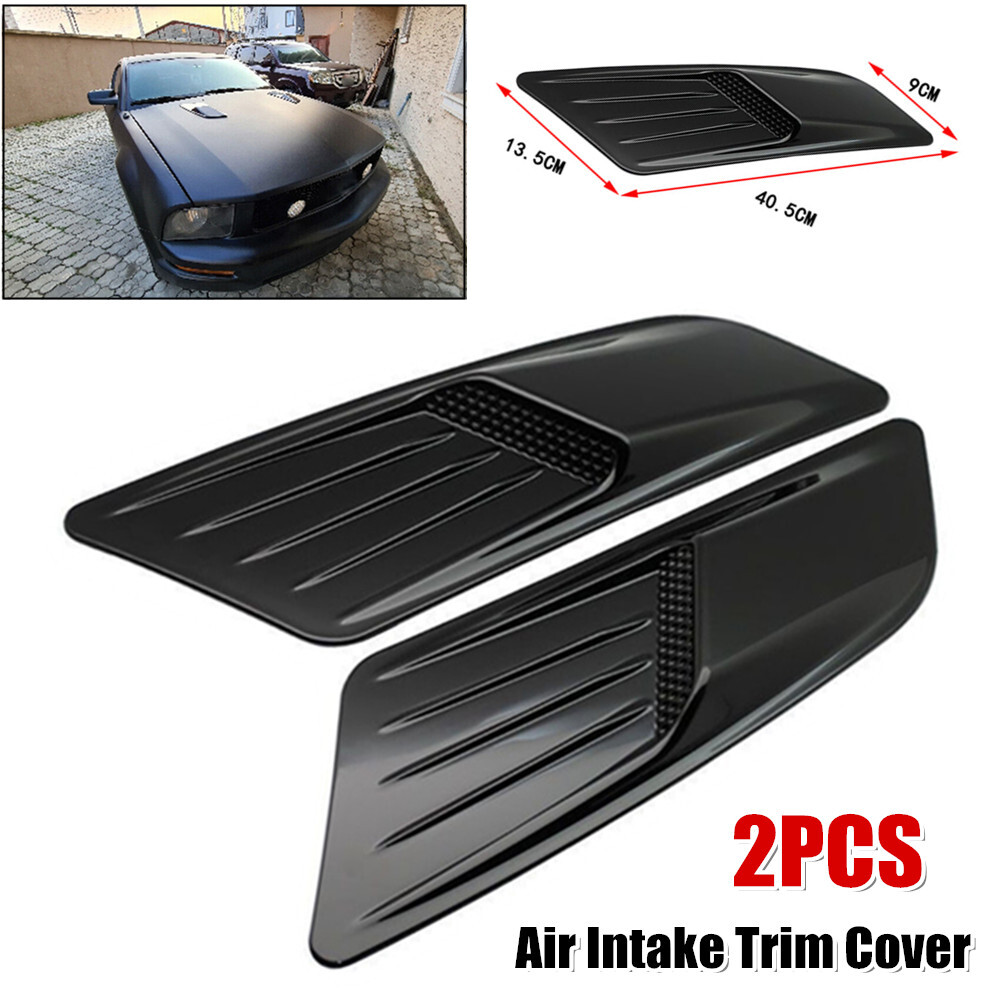 2PCS×Air Intake Trim Covers Racing Car Hood Scoop Vent Decorative ...