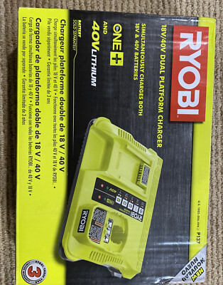 New Ryobi One+ 18V/40V Simultaneous Dual Platform Charger P137 Tool ...