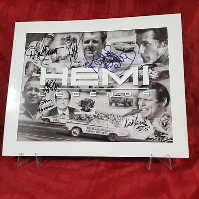13x10 1/2 Hemi Legends Print with 6 Autographs Including Richard Petty ...