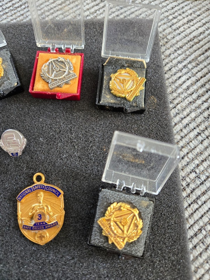 Vintage Lot National Safety Council Safe Driver Expert Award Pin Lapel ...